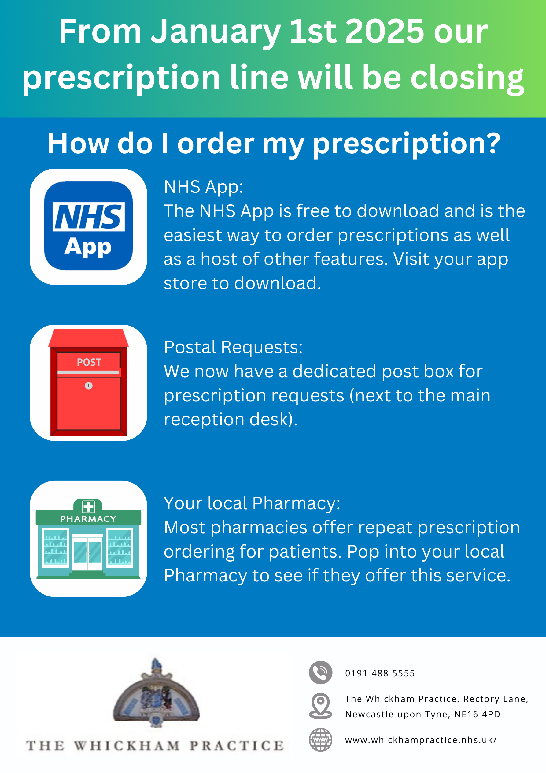 Repeat Prescription – The Whickham Practice